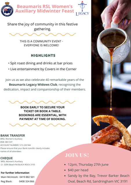 Midwinter Feast - Beaumaris RSL